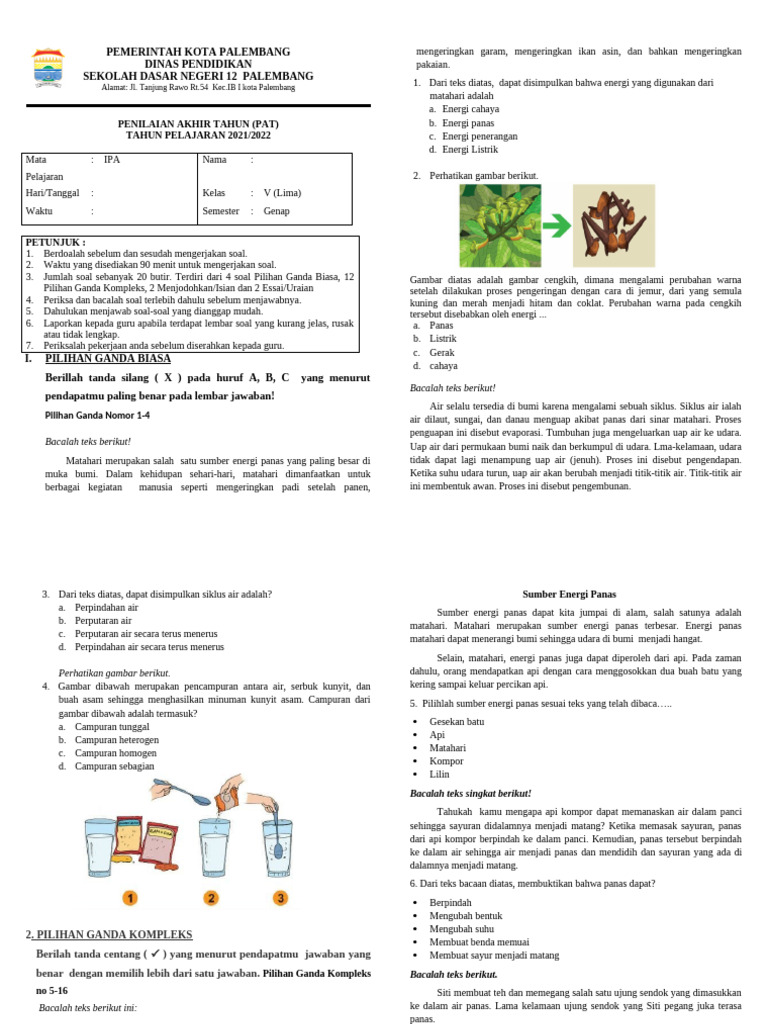 SOAL AKM IPA FIX A4 | PDF