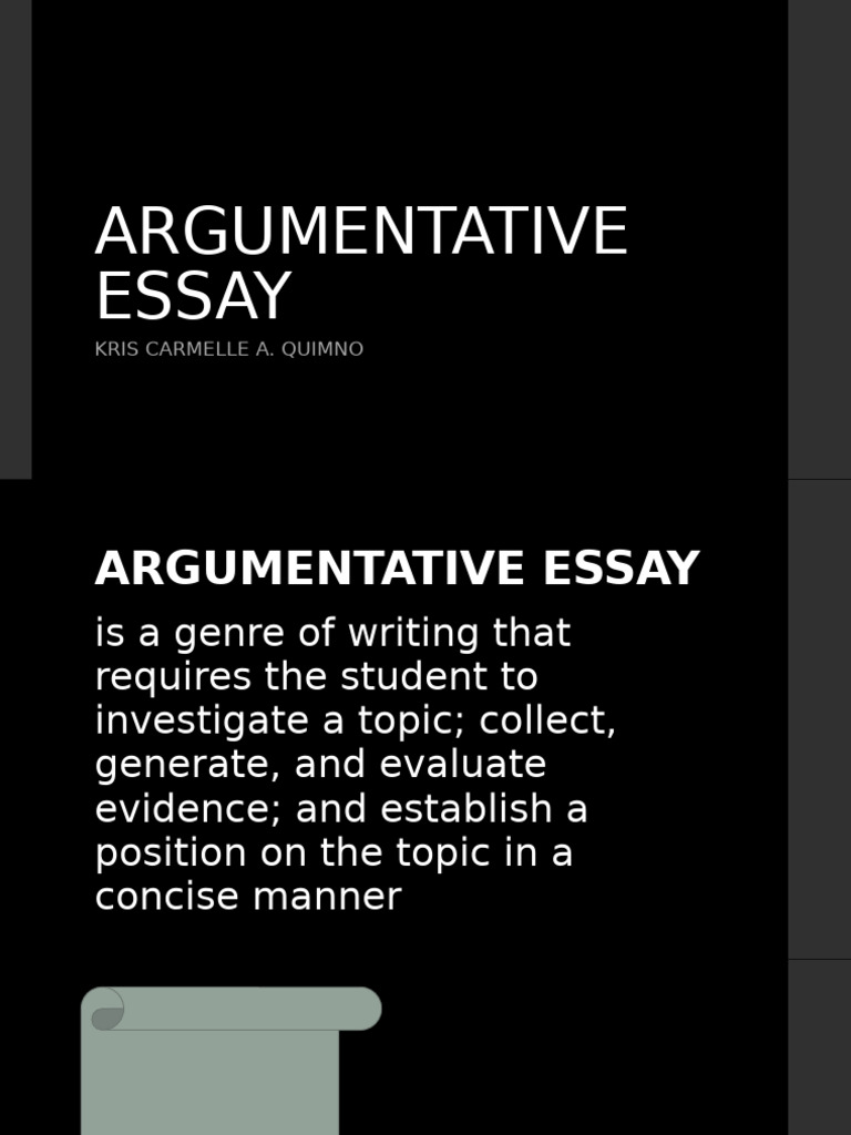 M1 PPT Argumentative Essay | PDF | Essays | Argument