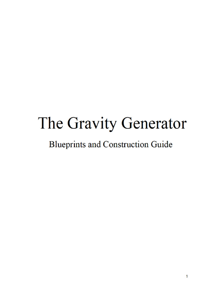 THE PLATINUM PACKAGE The Gravity Generator | PDF | Physical Quantities ...