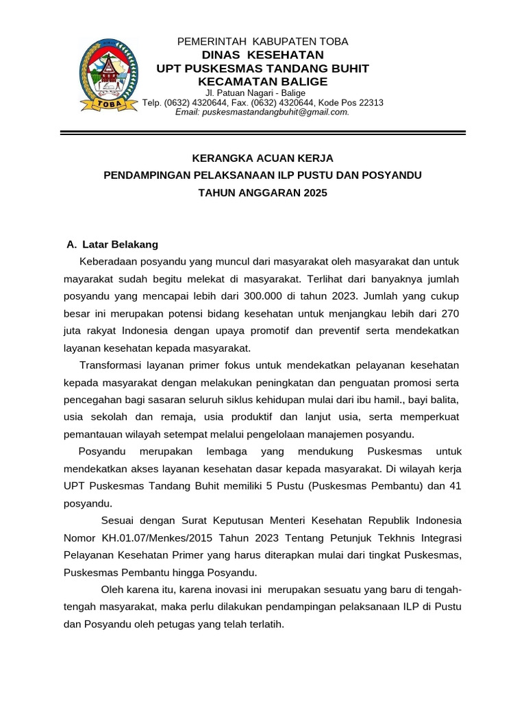 Kak Pendampingan Ilp 2025 | PDF