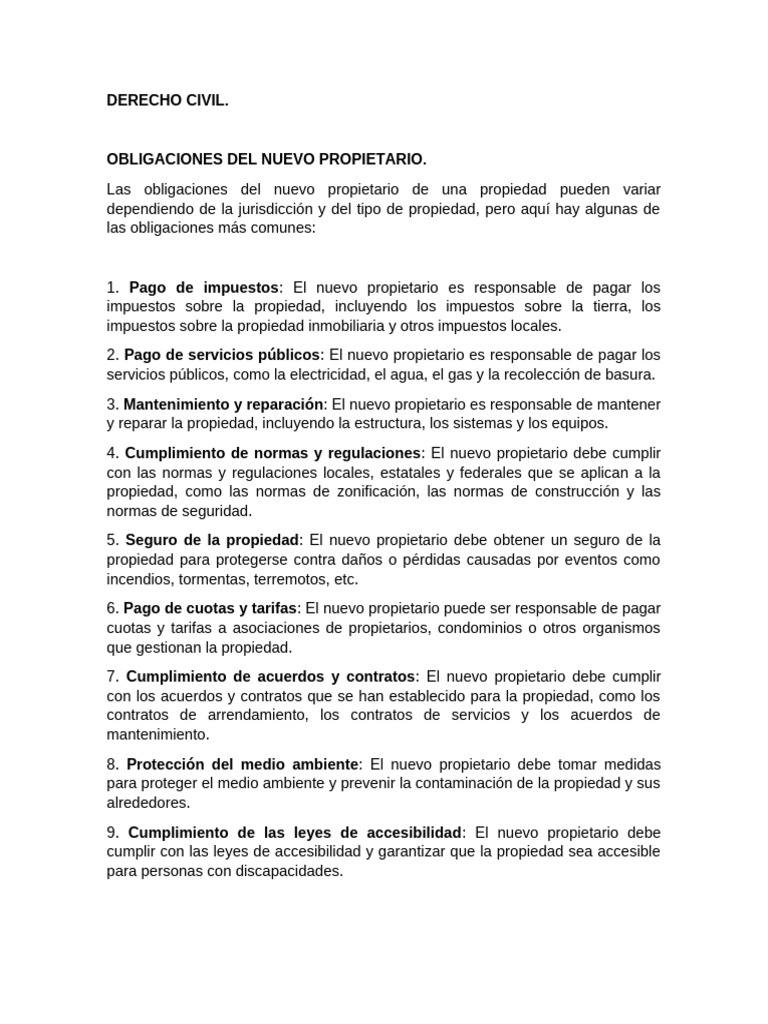 Derecho Civil Usufructuario 073956 | PDF | Propiedad | Accesibilidad