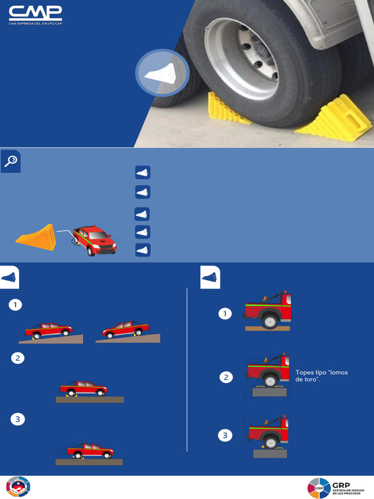 Uso Seguro de Cuñas en Estacionamientos | PDF | Vehículos terrestres | Tecnología de vehículos