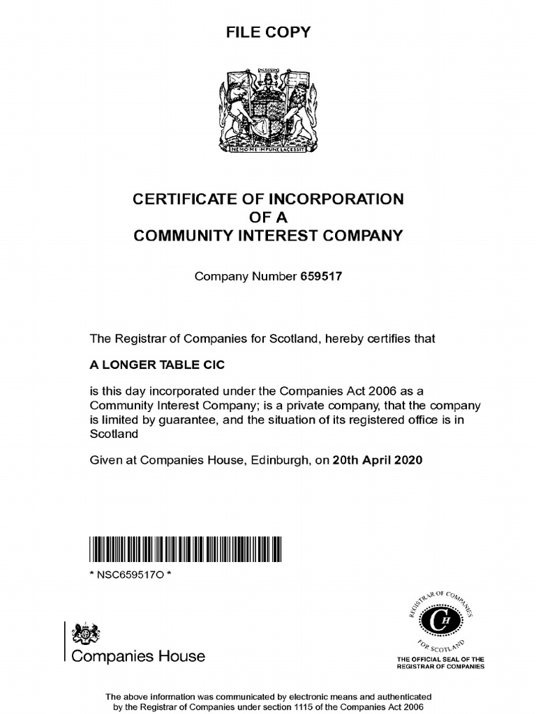 A LONGER TABLE CIC | PDF