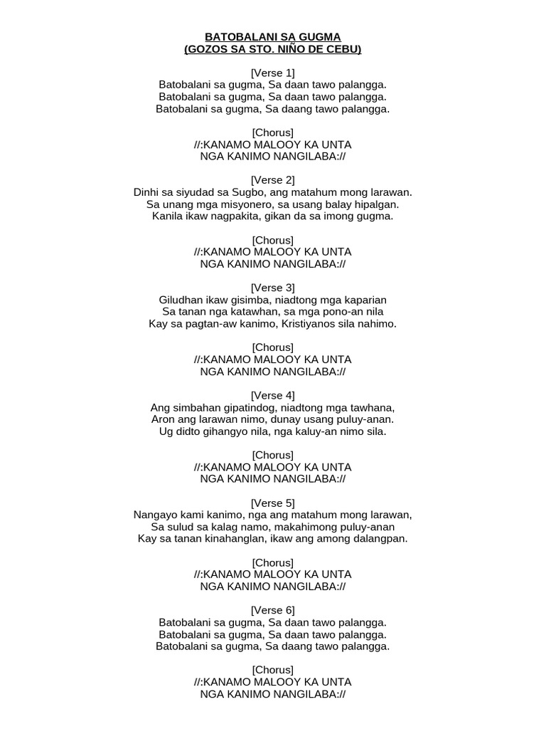 Batobalani Sa Gugma | PDF