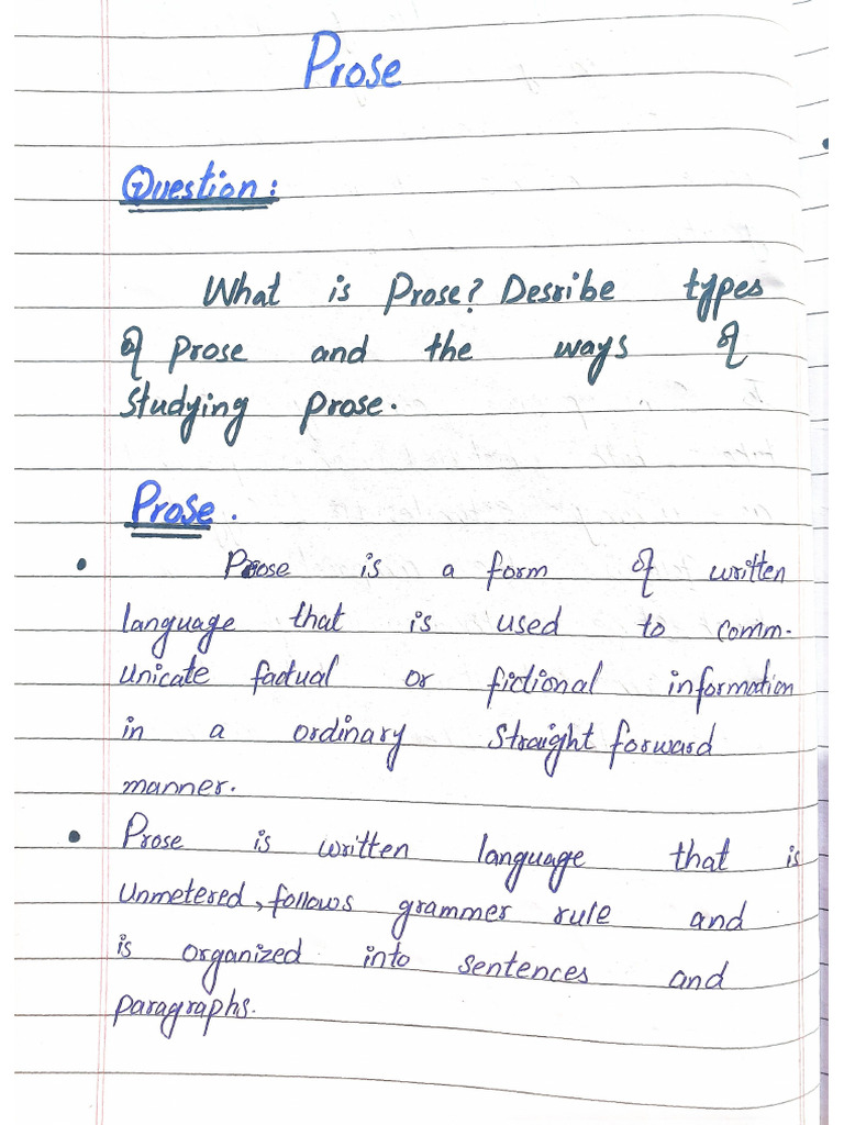 Study of prose | PDF