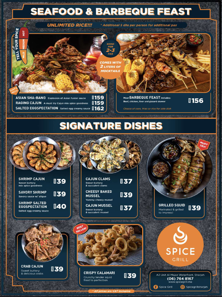 Spice Grill Menu | PDF