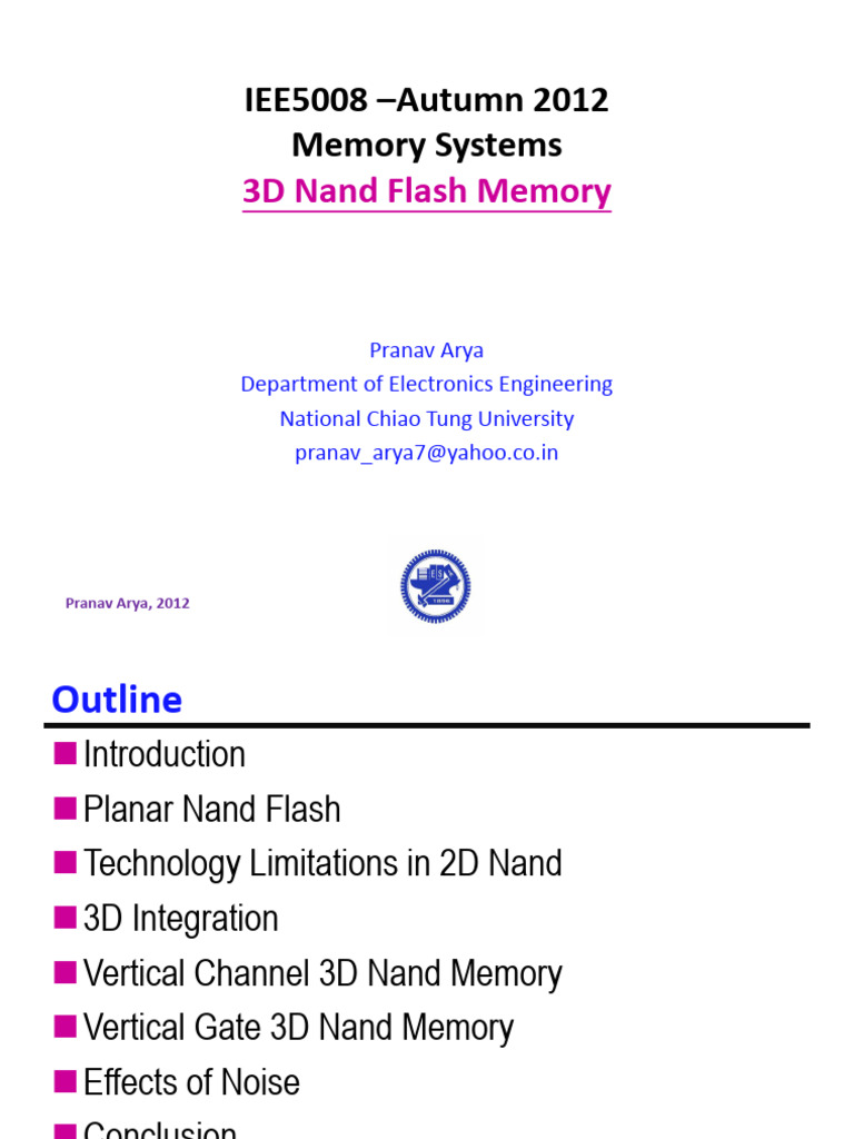 3d nand flash memory | PDF | Flash Memory | Field Effect Transistor
