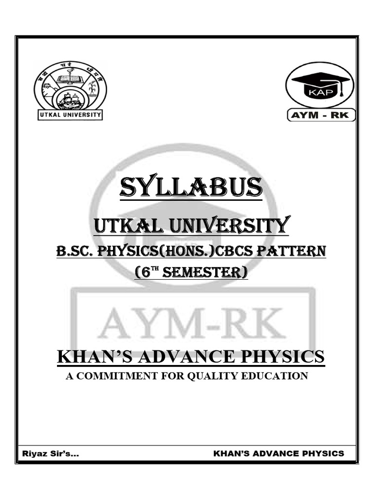 Utkal University B.Sc. Physics Syllabus | PDF | Waves | Polarization ...