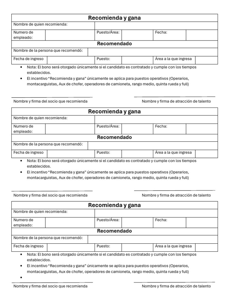 Programa Recomienda y Gana | PDF