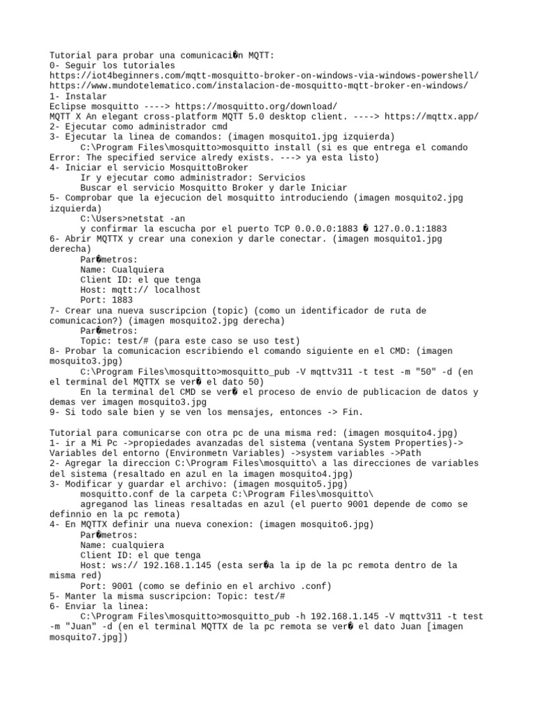 Tutorial MQTT + MQTTX | PDF | Terminal de computadora | Informática