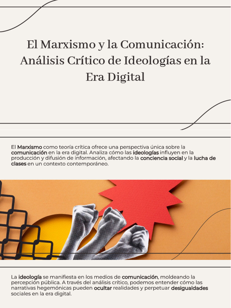 Marxismo y Medios Digitales: Análisis Crítico | PDF