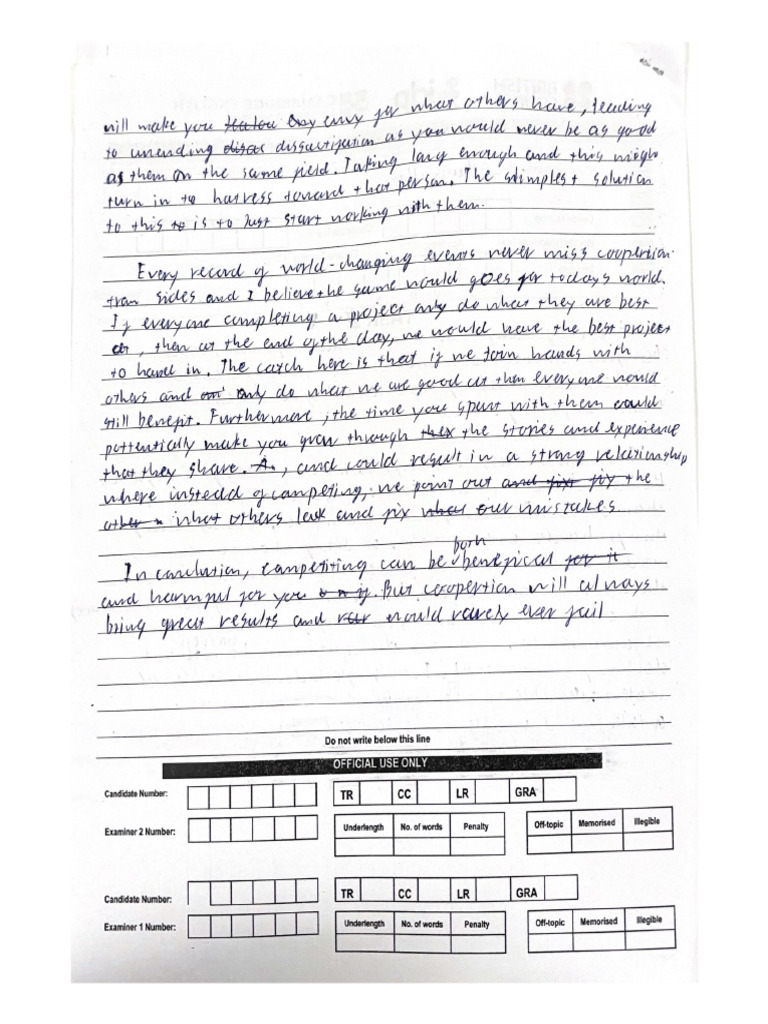 Candidate Number | PDF