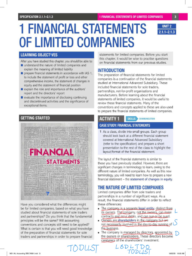Limited Companies Financial Guide | PDF | Expense | Cost Of Goods Sold