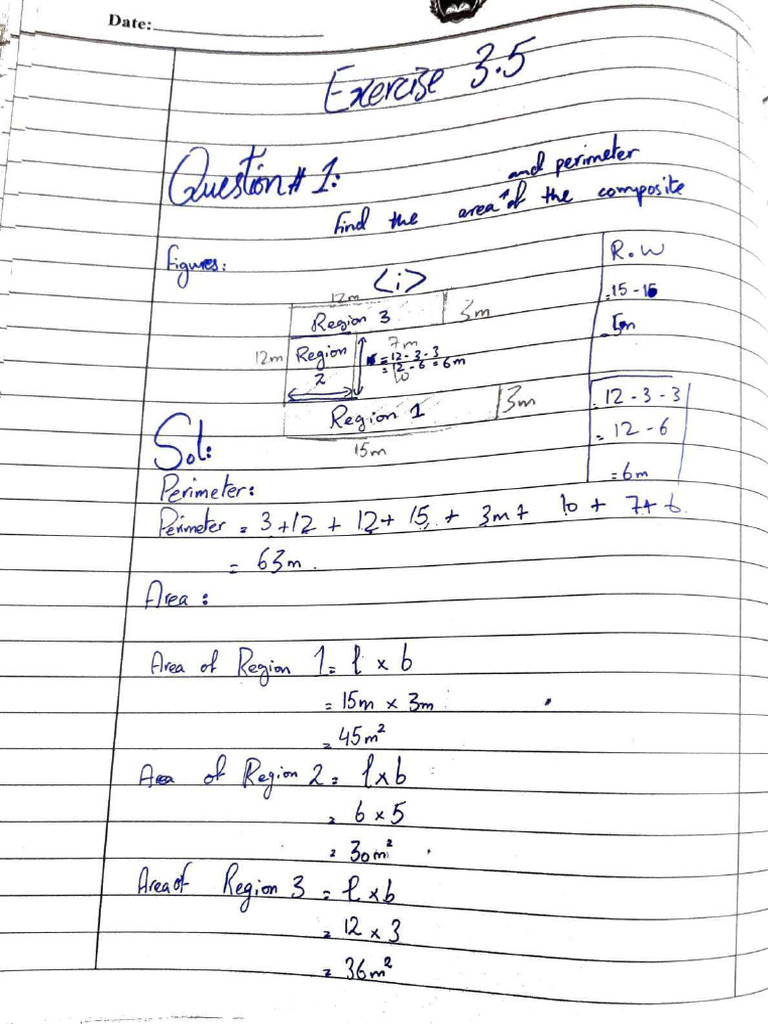 Exercise 3.5, 3.6 Full Notebook Math Grade 6T | PDF
