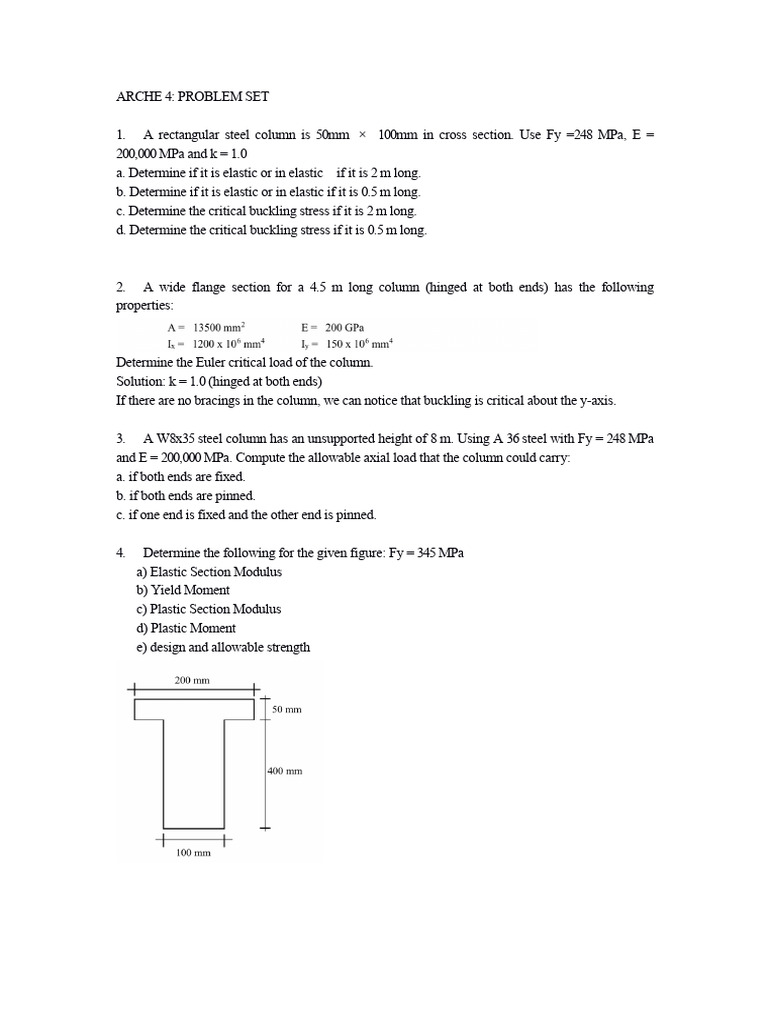 Arche 4 Problem Set | PDF