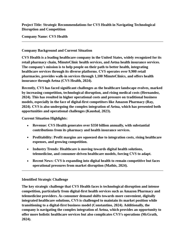 CVS Health | PDF | Business | Economies