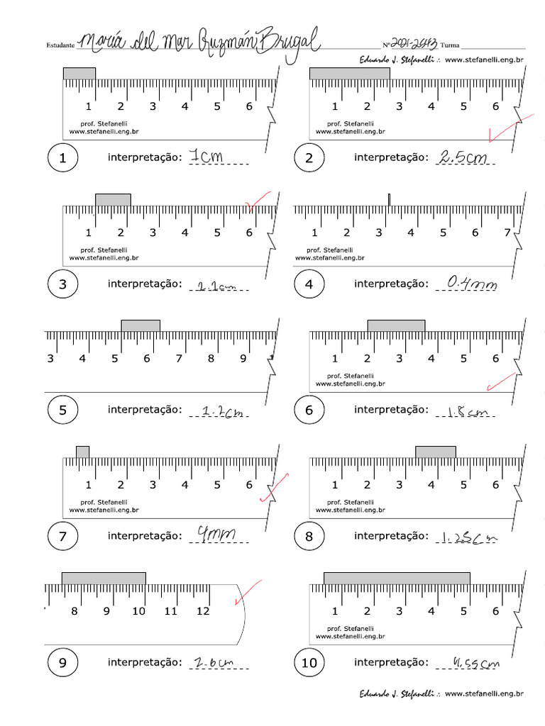 HOJA 1 escala-regua-graduada-milimetro-exercicio ...