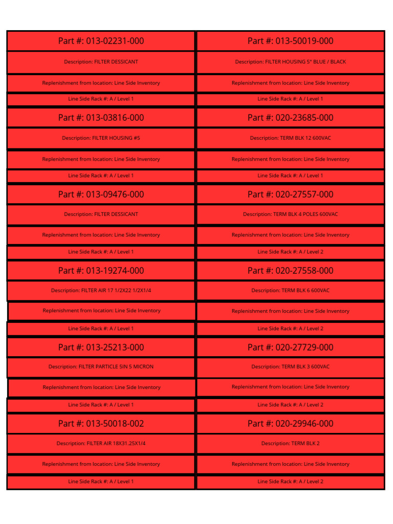 Bins Label Muestra | PDF