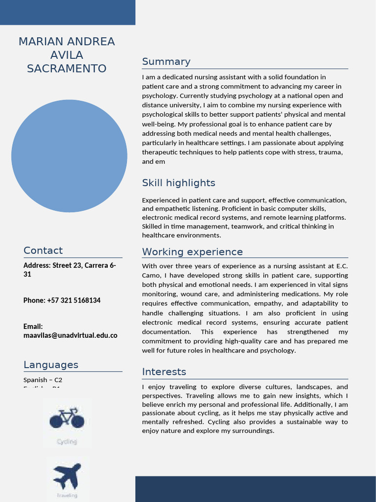 Curriculum Vitae Marian | PDF | Nursing | Mental Health