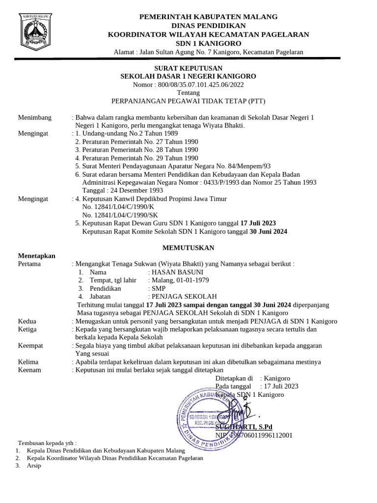 SK PTT SUNI 2023 | PDF