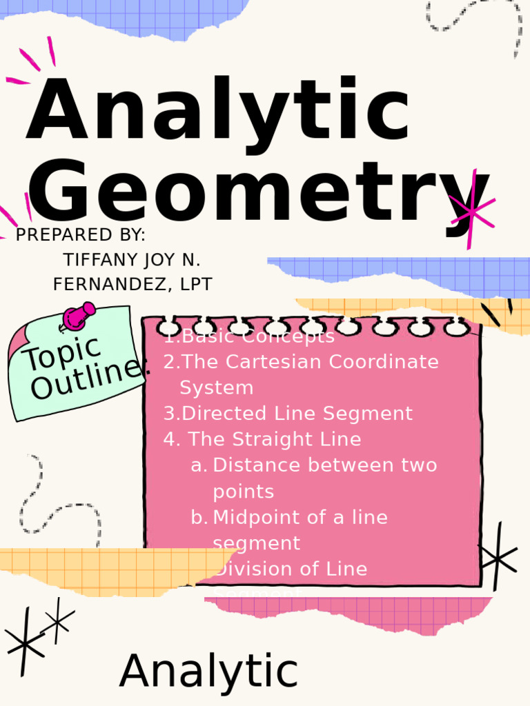 Analytic Geometry Basic Concepts Pdf Line Geometry Cartesian Coordinate System