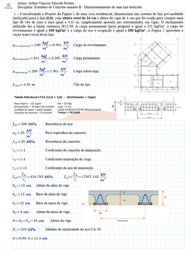 Dimensionamento Trelica | PDF | Estresse (Mecânica) | Viga