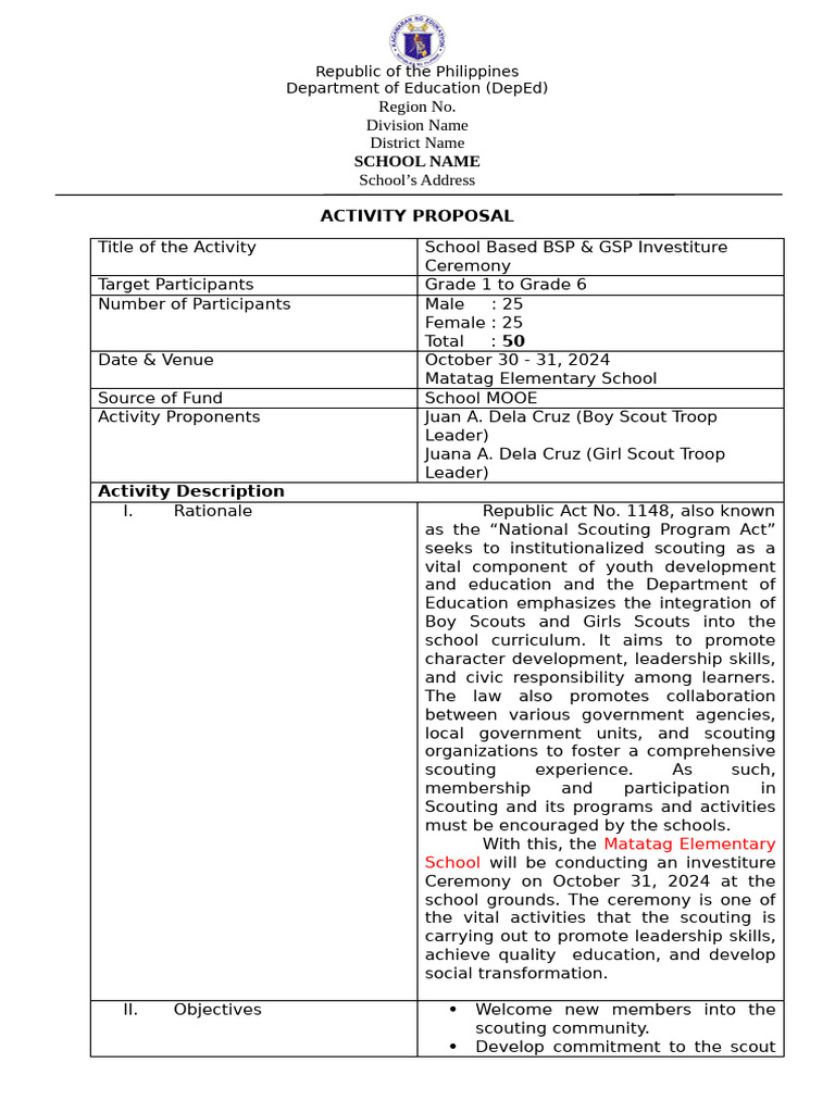 BSP&GSP INVESTITURE CEREMONY (1) | PDF