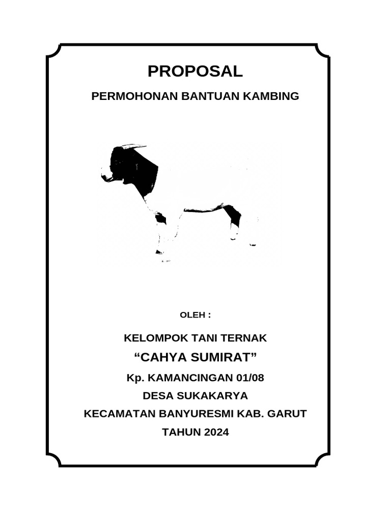 Proposal Ternak Kambing | PDF