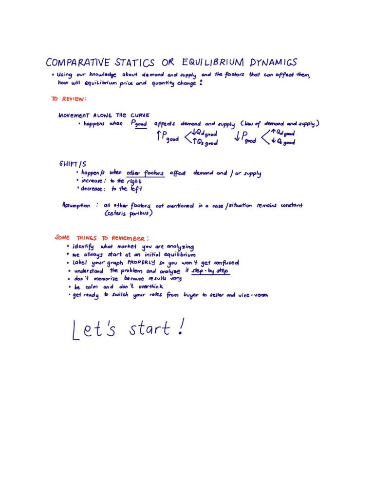 02 Part2 Comparative Statics | PDF