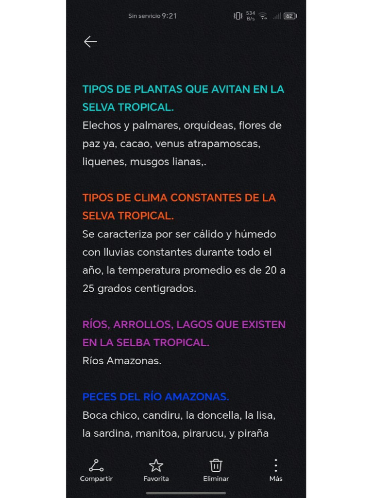 selva tropical | PDF
