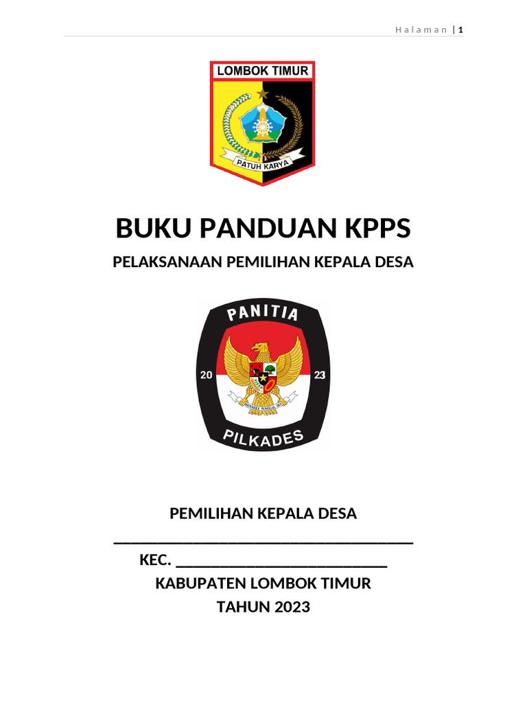 Buku Panduan Kpps 2023 | PDF