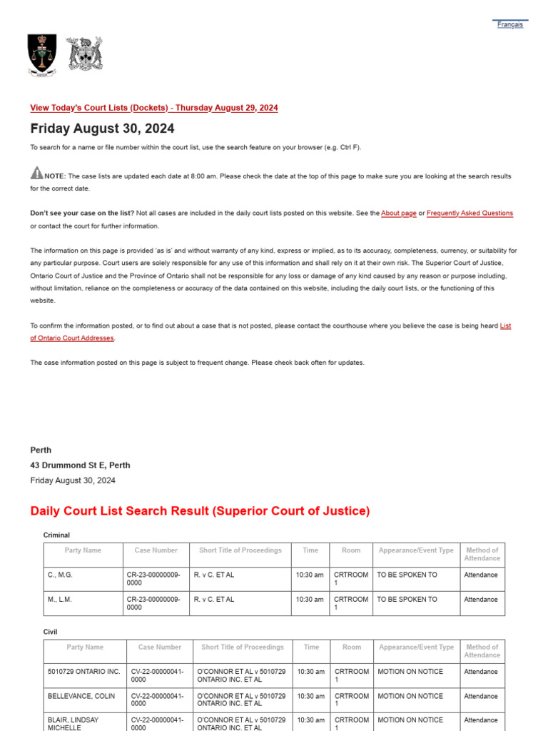 Linds Blair Named On Docket | PDF | Common Law | Courts