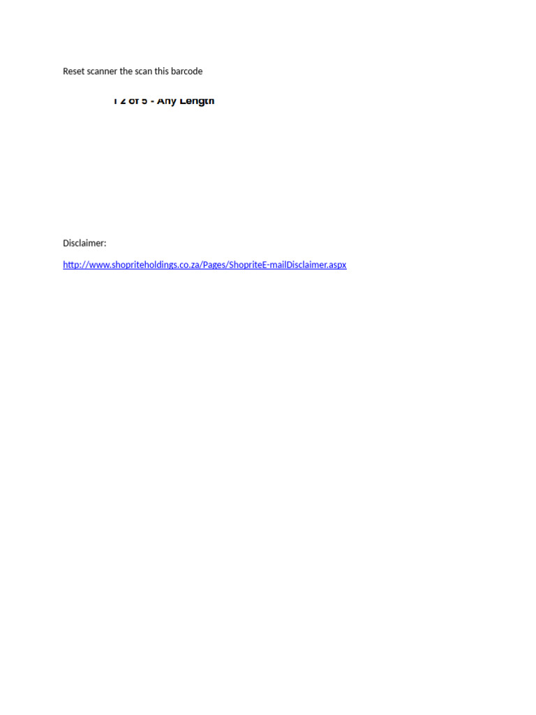 (LOTTO SCANNER) Reset Scanner The Scan This Barcode | PDF