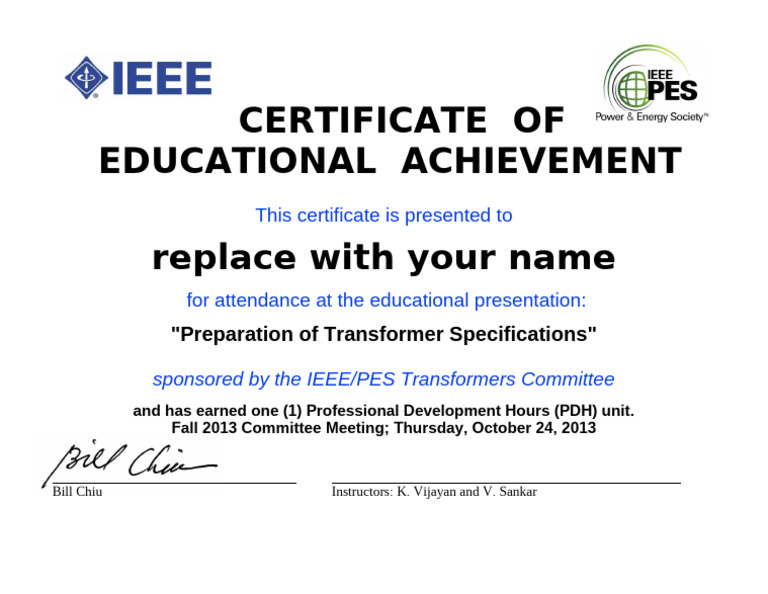 F13-PDH_Certificate-SpecPrep CAP11 | PDF