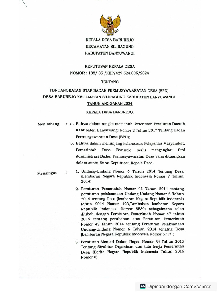 35 SK Staf BPD | PDF