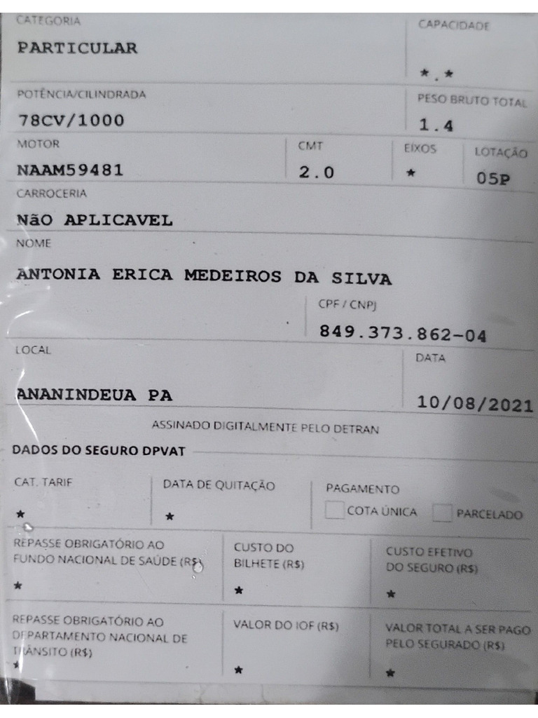 Documento Carro | PDF