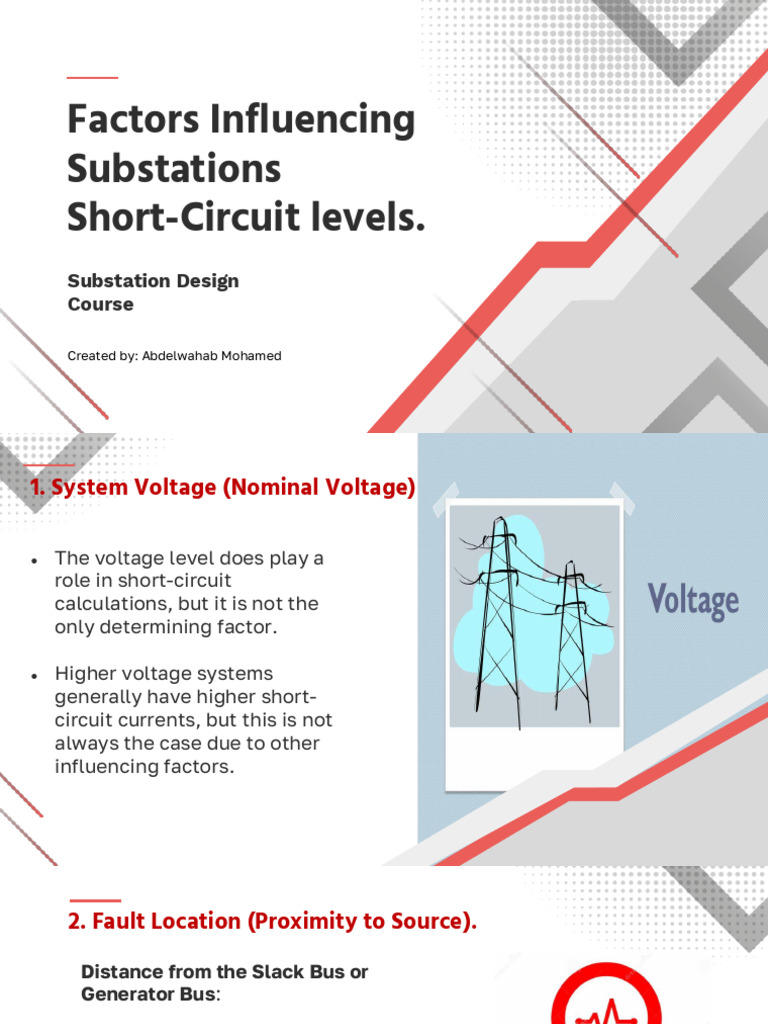 Factors Influencing - Substations - Short-Circuit Levels | PDF | Electrical Substation | Transformer