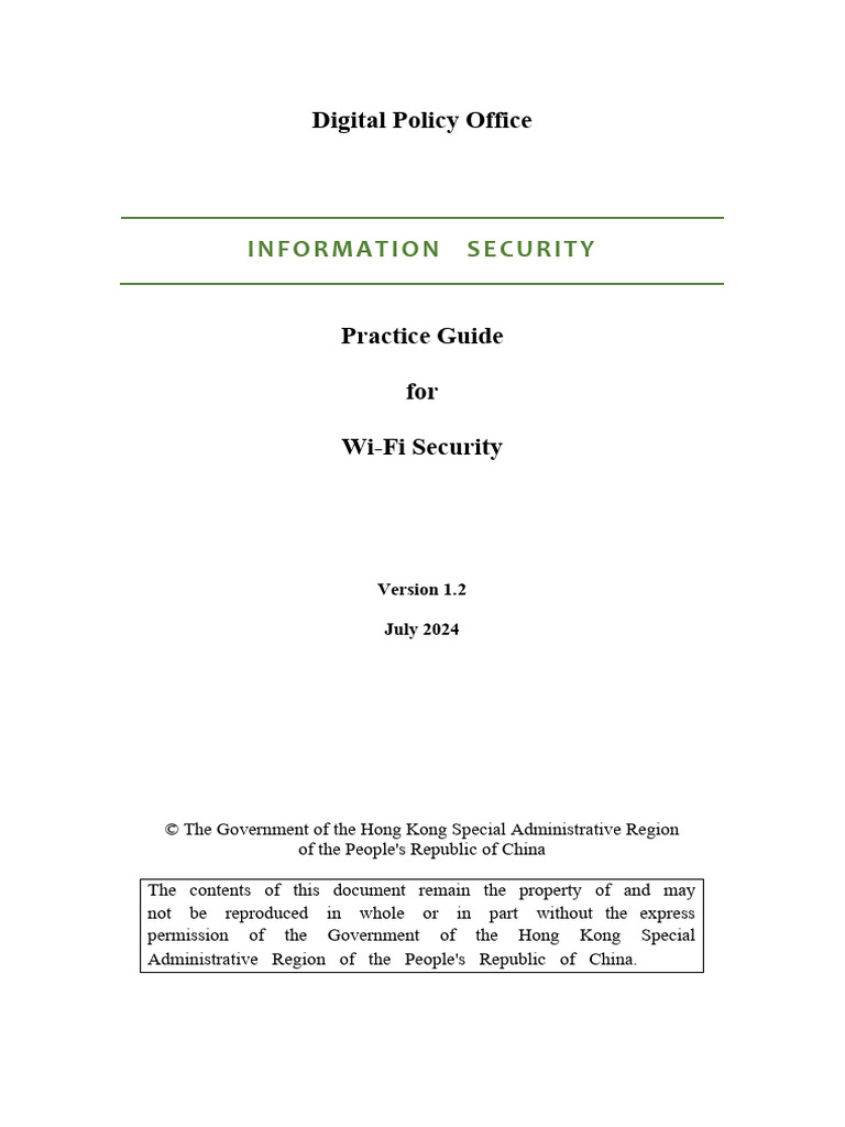 PG For Wi-Fi Security - EN | PDF | Computer Network | Wi Fi