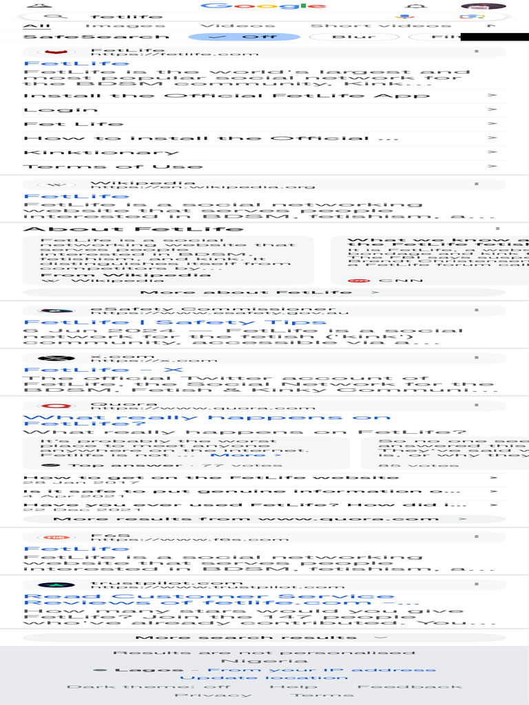 Fetlife - Google Search | PDF | Social Information Processing | Cyberspace