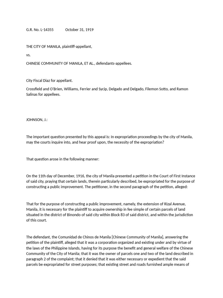 CASE ON EMINENT DOMAIN | PDF | Eminent Domain | Lawsuit