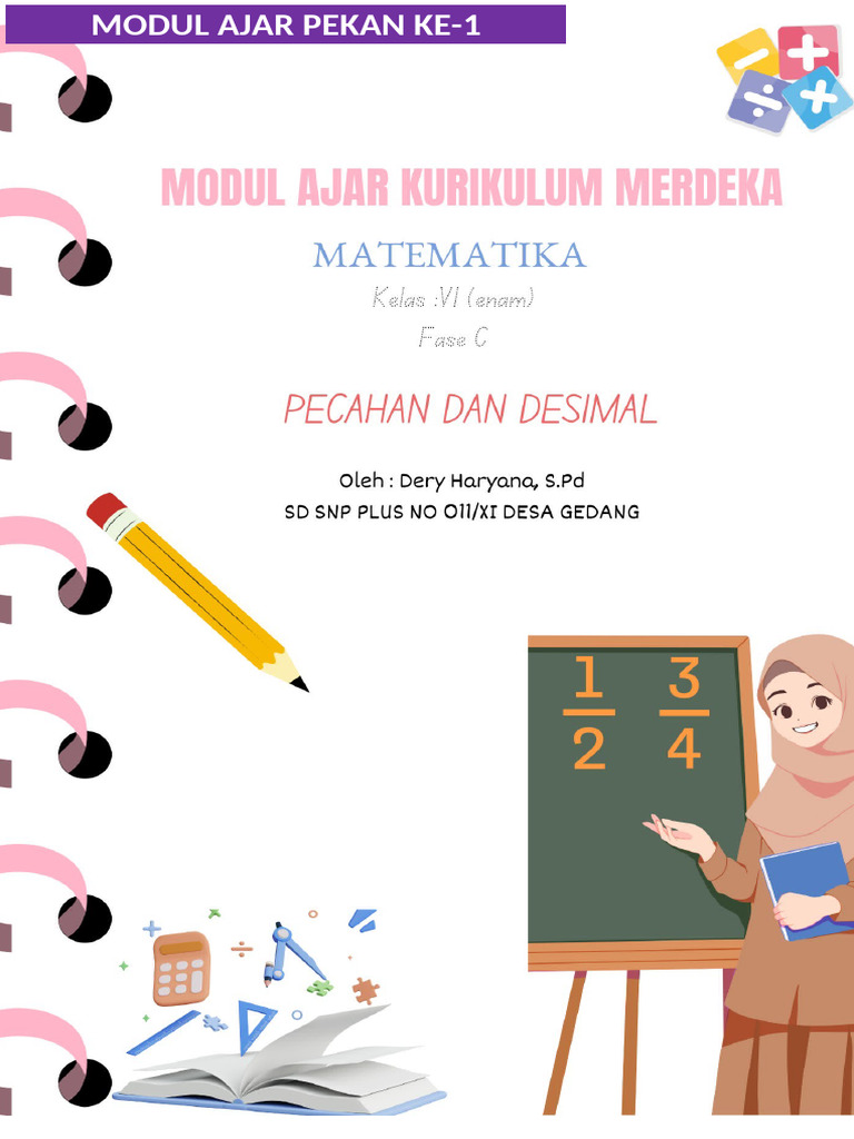 TUGAS PMM MODUL MTK PERKALIAN PECAHAN | PDF