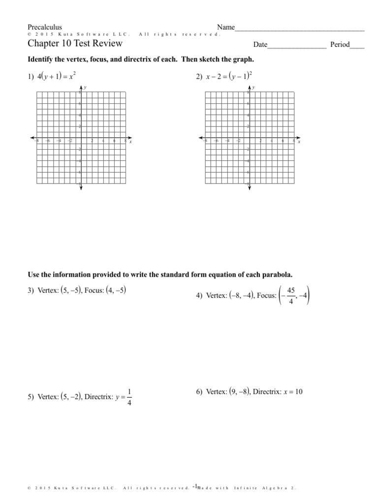 Precalculus Chapter 10 Review | PDF | Vertex (Graph Theory ...