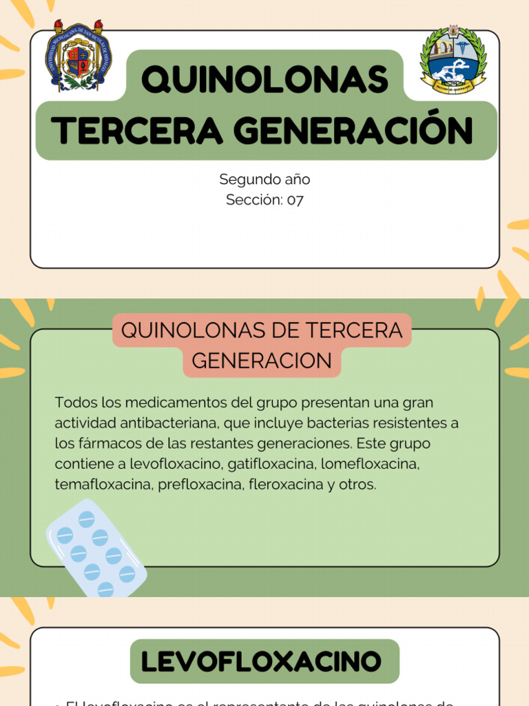Quinolonas Tercera Generación | PDF