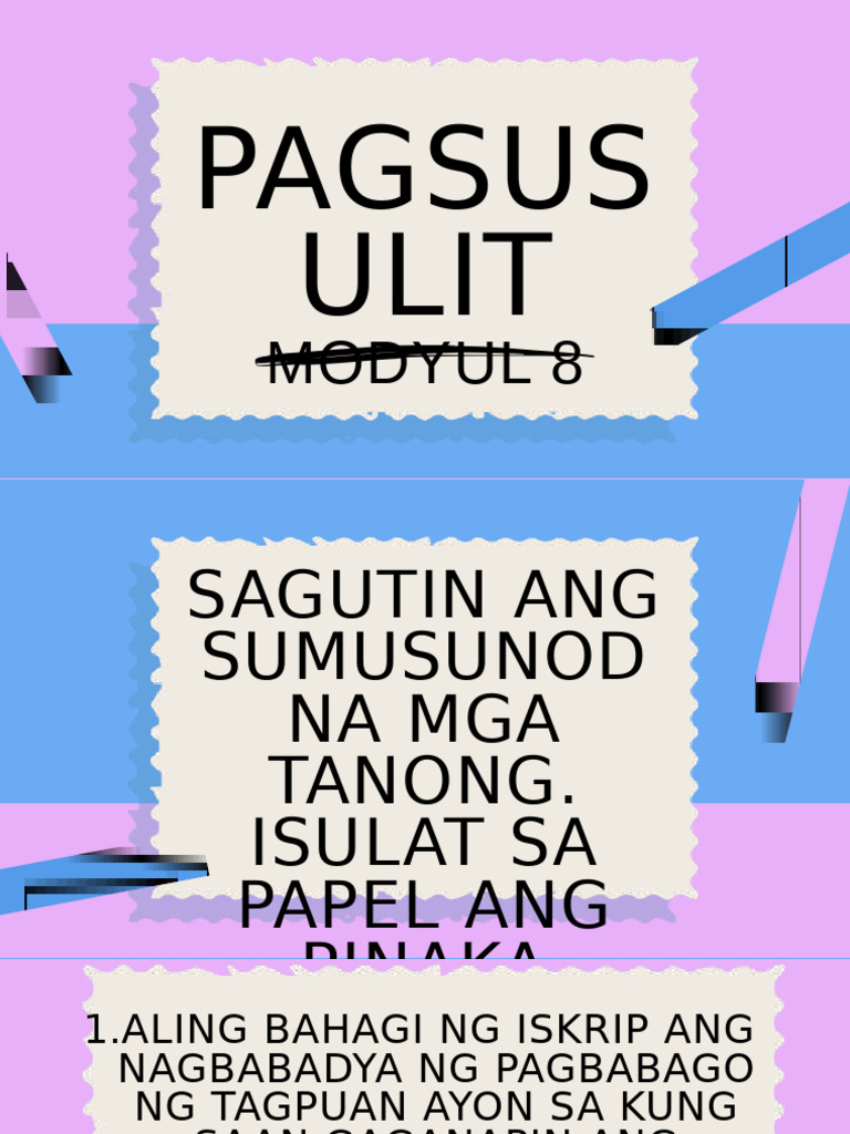 Pagsusulit Elemento NG Dula | PDF