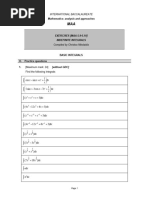 Indefinite Integrals Practice Exercises | PDF | Integral | Analysis
