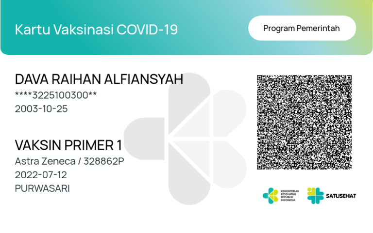 Sertifikat-Vaksin-Dosis 1-Dava-680 | PDF