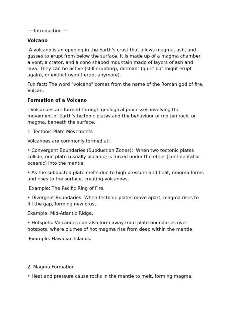 Volcano-Internal | PDF | Volcano | Types Of Volcanic Eruptions