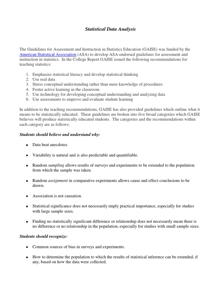 Statistical Data Analysis Pdf Statistical Inference Statistics