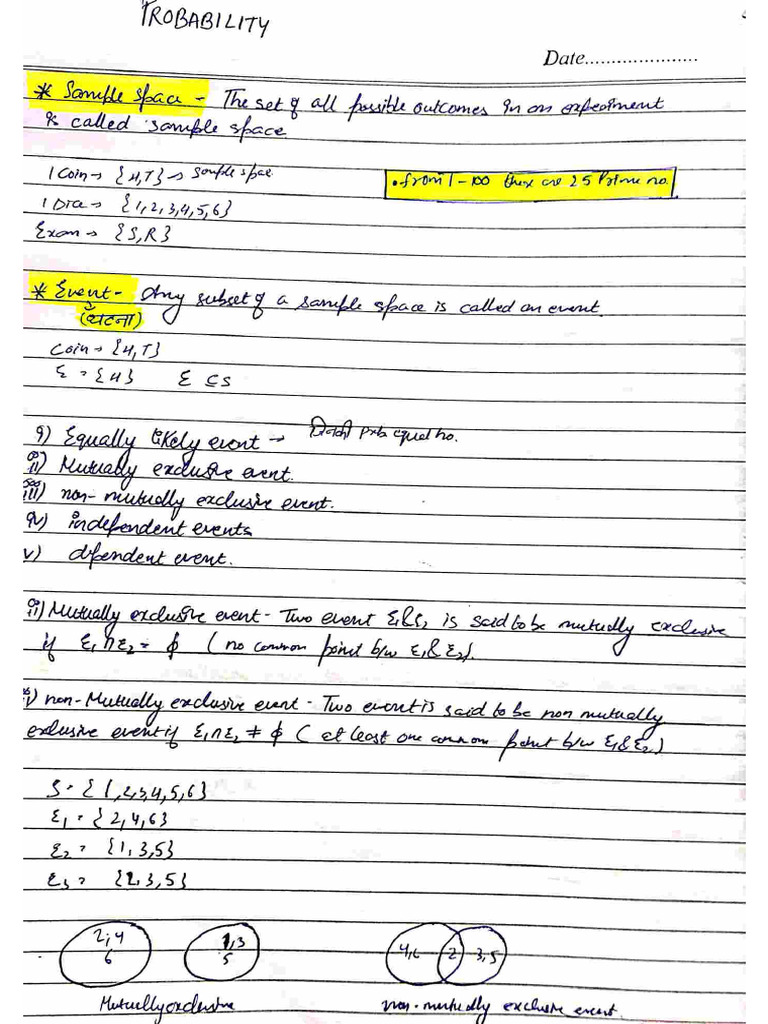 Probability (Complete Theory With Concepts) | PDF