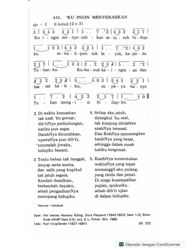 Kj. No. 441 Ku Ingin Menyerahkan | PDF